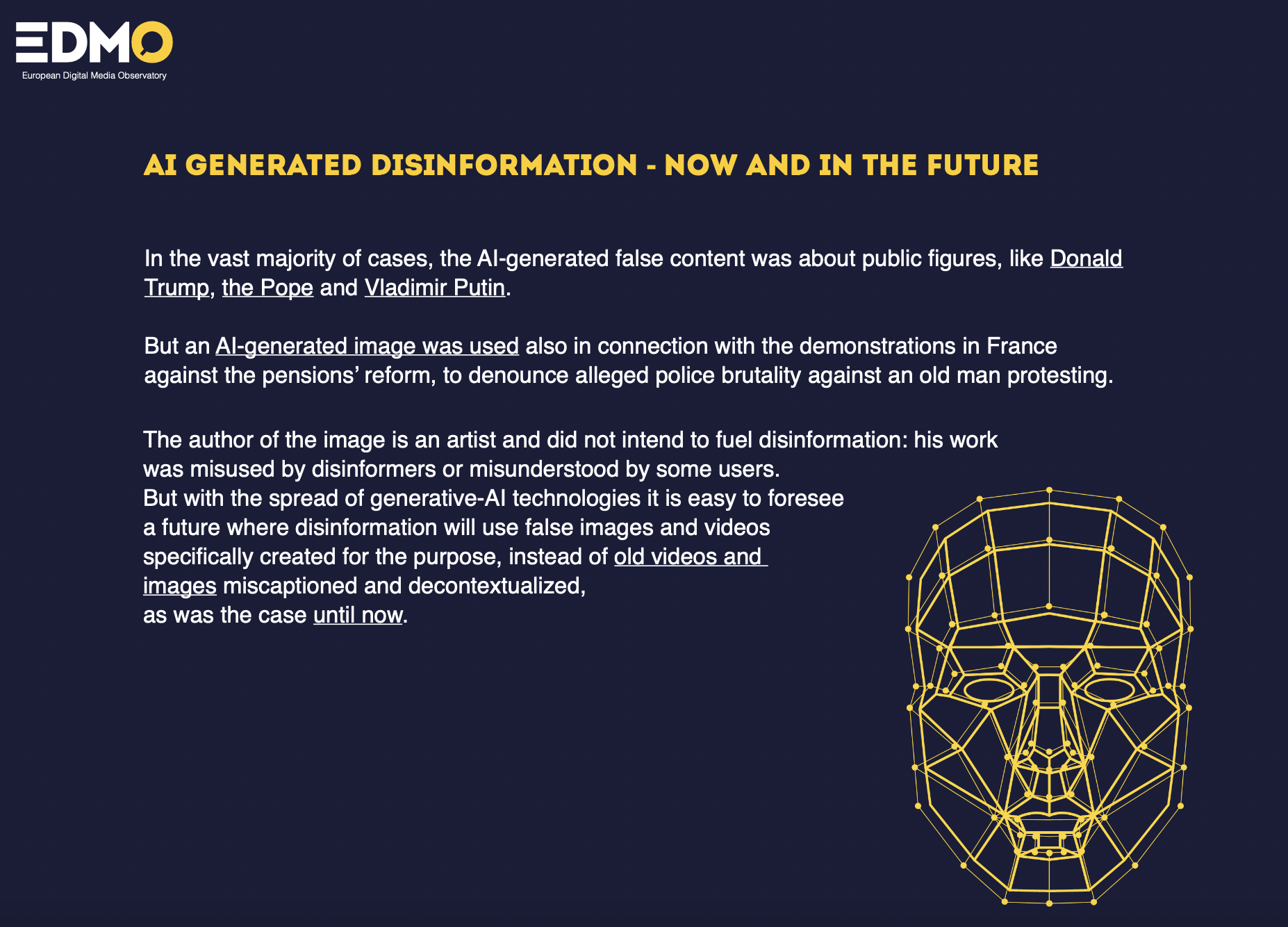 March 2023 marks the dawn of AI generated mass disinformation – IDMO